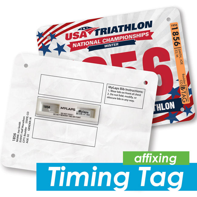 Timing Tag Affixing – Boulder Bibs